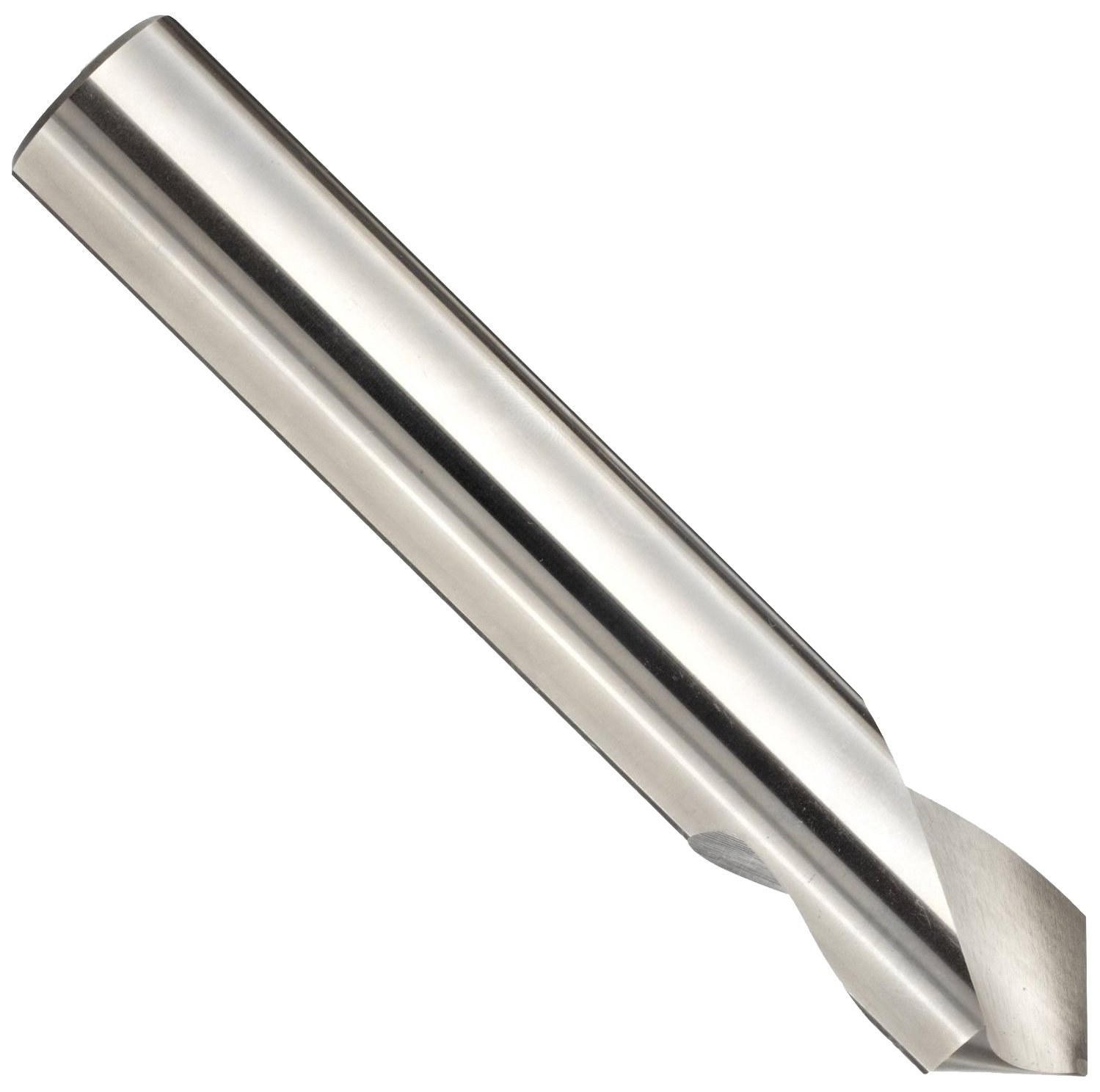 YG-1 - 0321L High Speed Steel NC Spotting Drill Bit, Uncoated (Bright), Straight Shank, Slow Spiral, 90 Degree, 1/2" Diameter x 4-1/64" Length (Pack of 1)