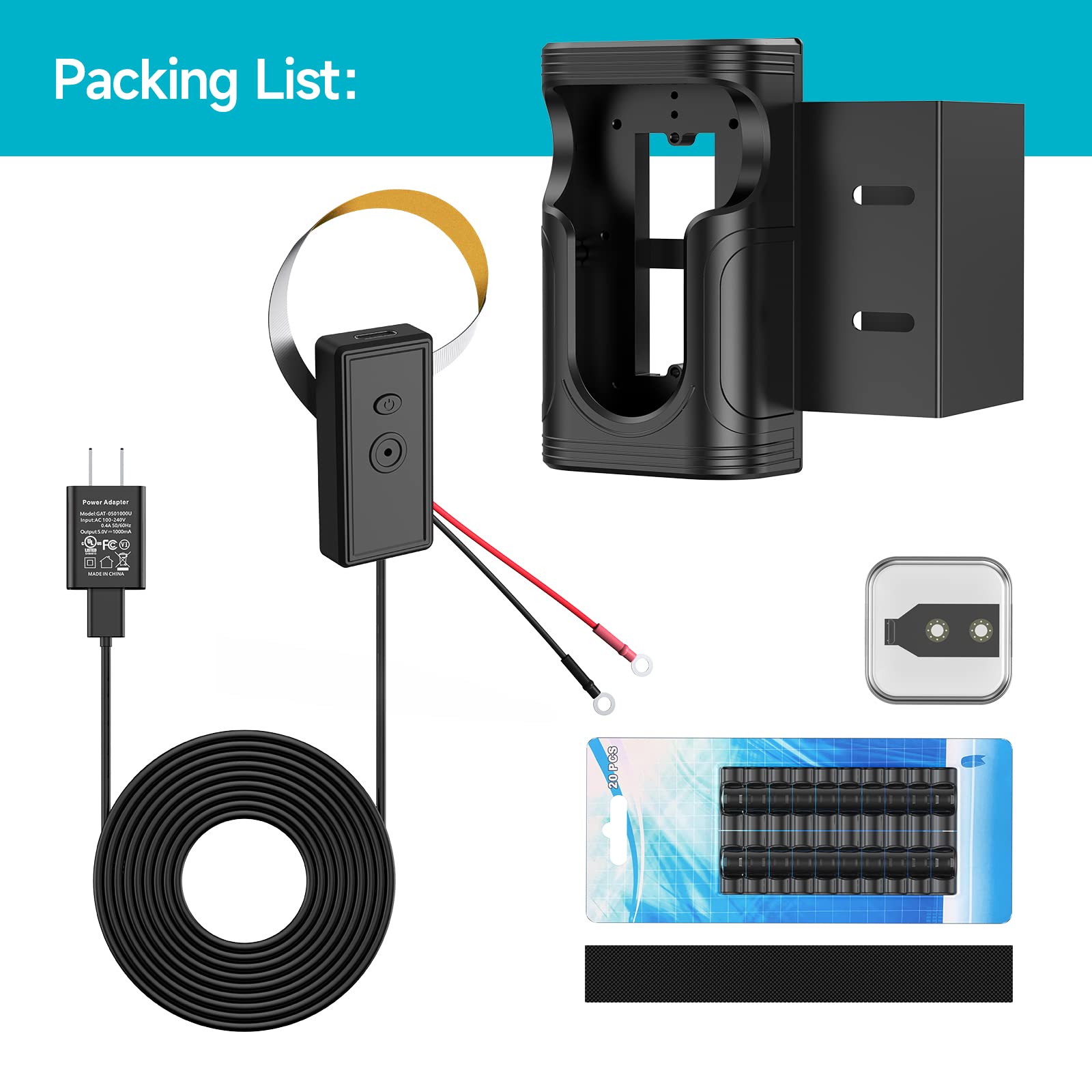 Ayotu Anti-Theft Doorbell Mount with Charging Cable for Ring Video Doorbell 4/2/3/3Plus, Continuous Charging with No-Drill Mounting Door Bracket Adapter Holder (NOT Inculde Doorbell), Black