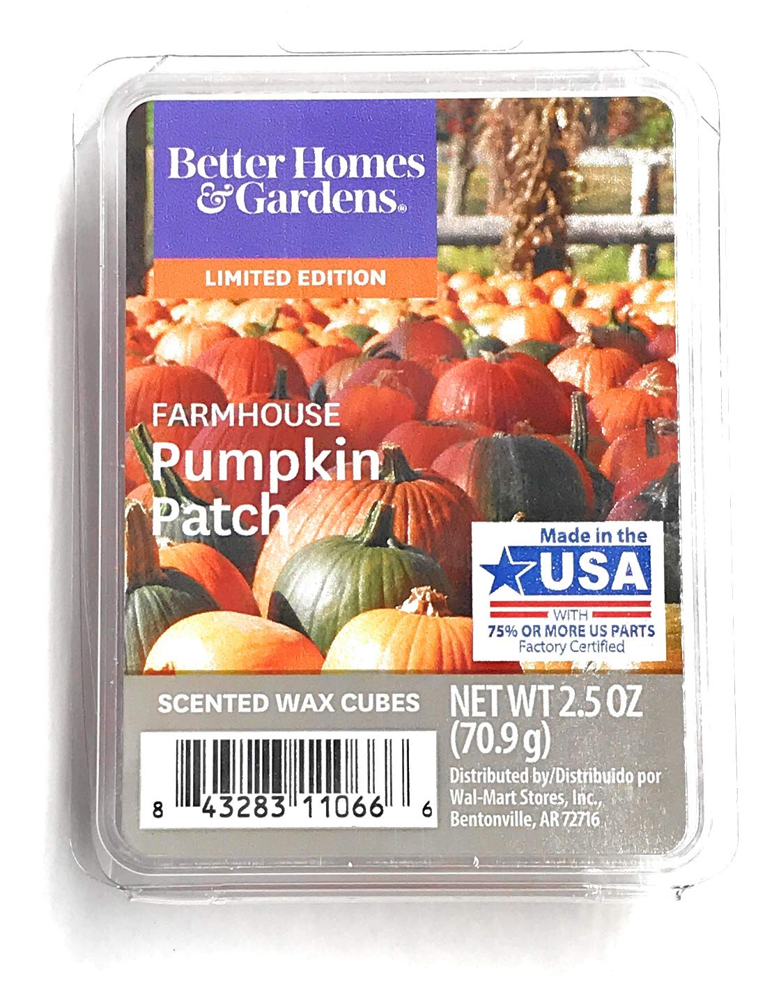 Better Homes & Gardens Scented Wax Cubes, 2019 Limited Edition (Farmhouse Pumpkin Patch)