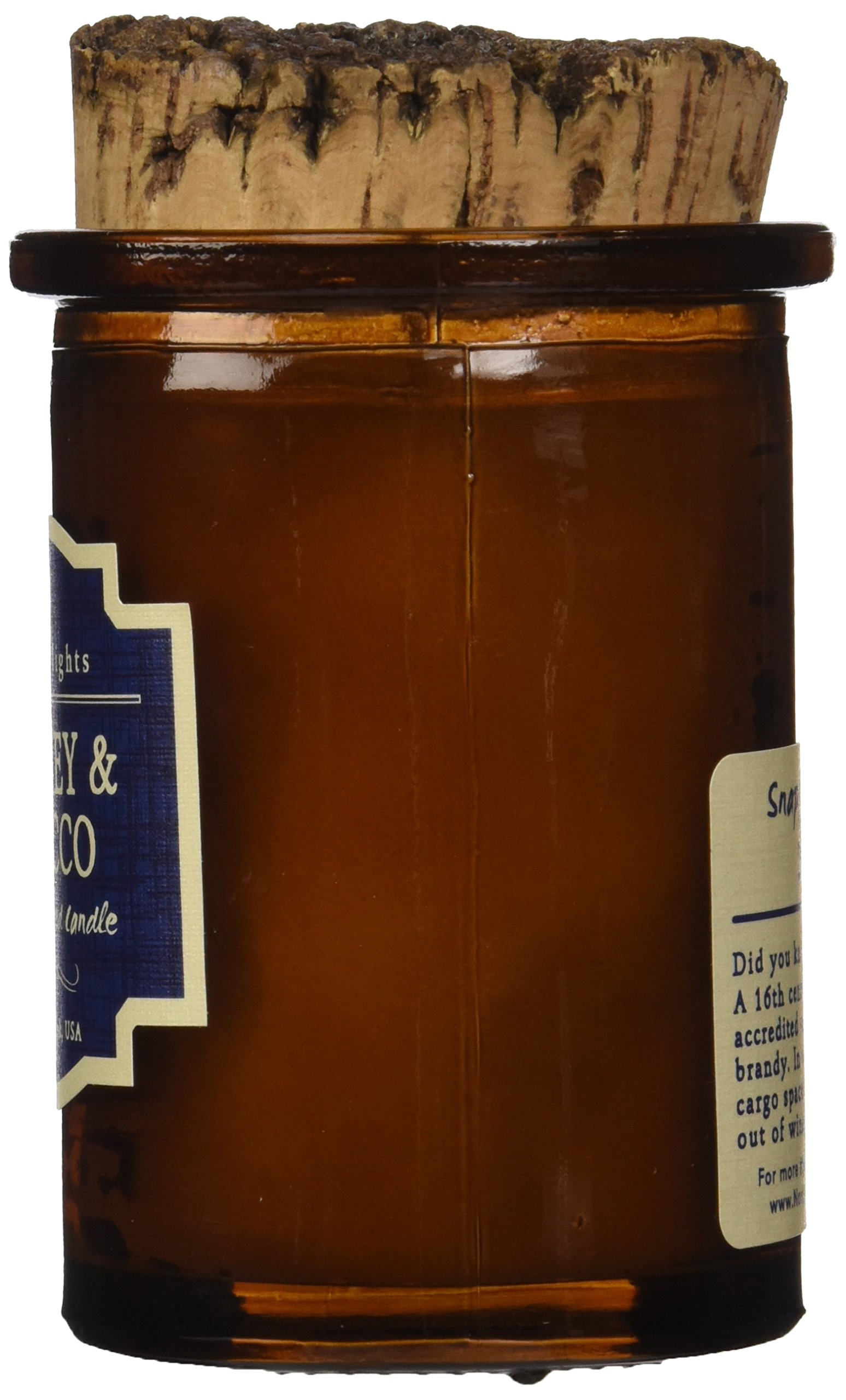 Northern Lights Candles Whiskey and Tobacco Spirit Candle, 5 oz, Amber