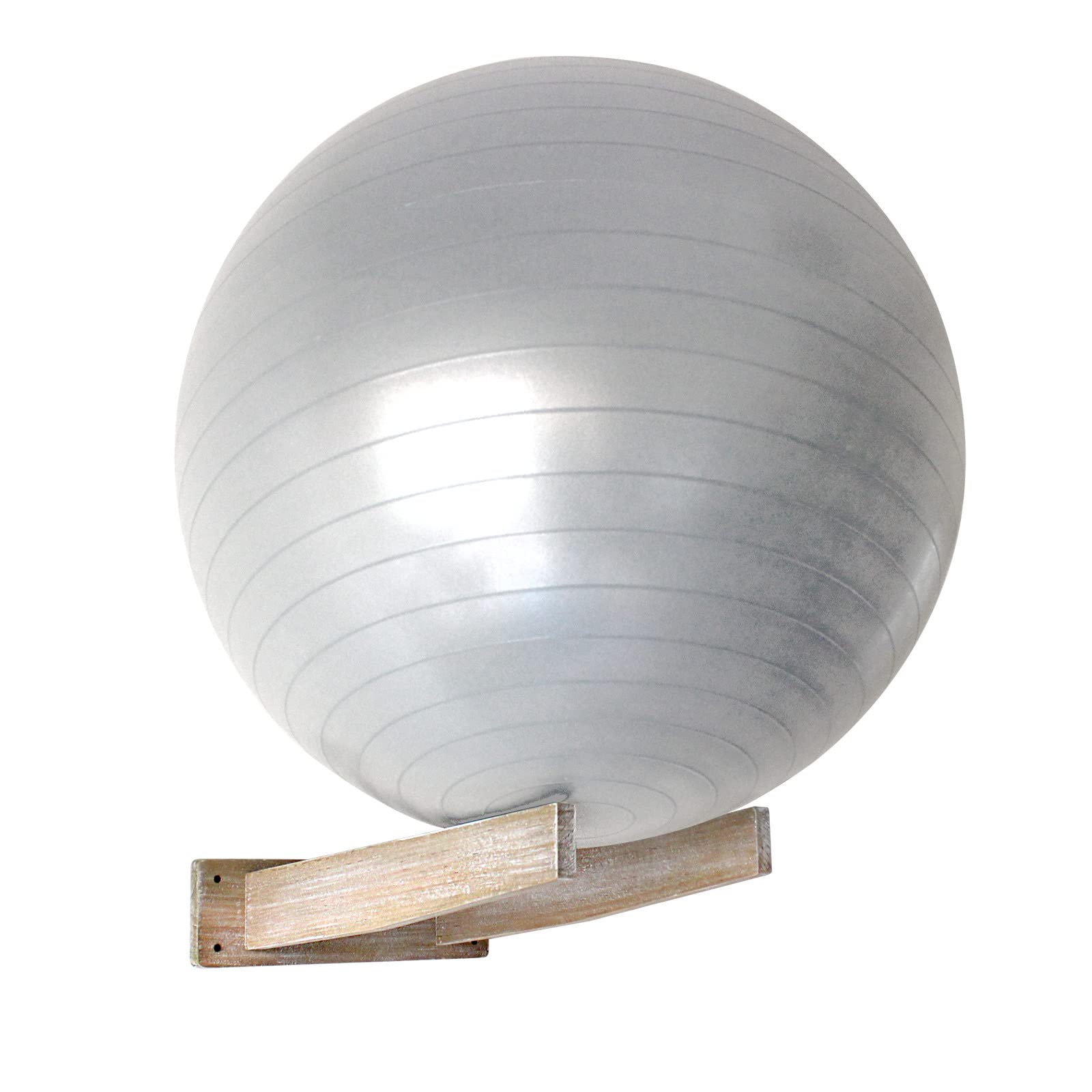 Authumberdale Wood Yoga Ball Holder, Basketball/Exercise/Stability Ball Storage Rack Wall Mounted