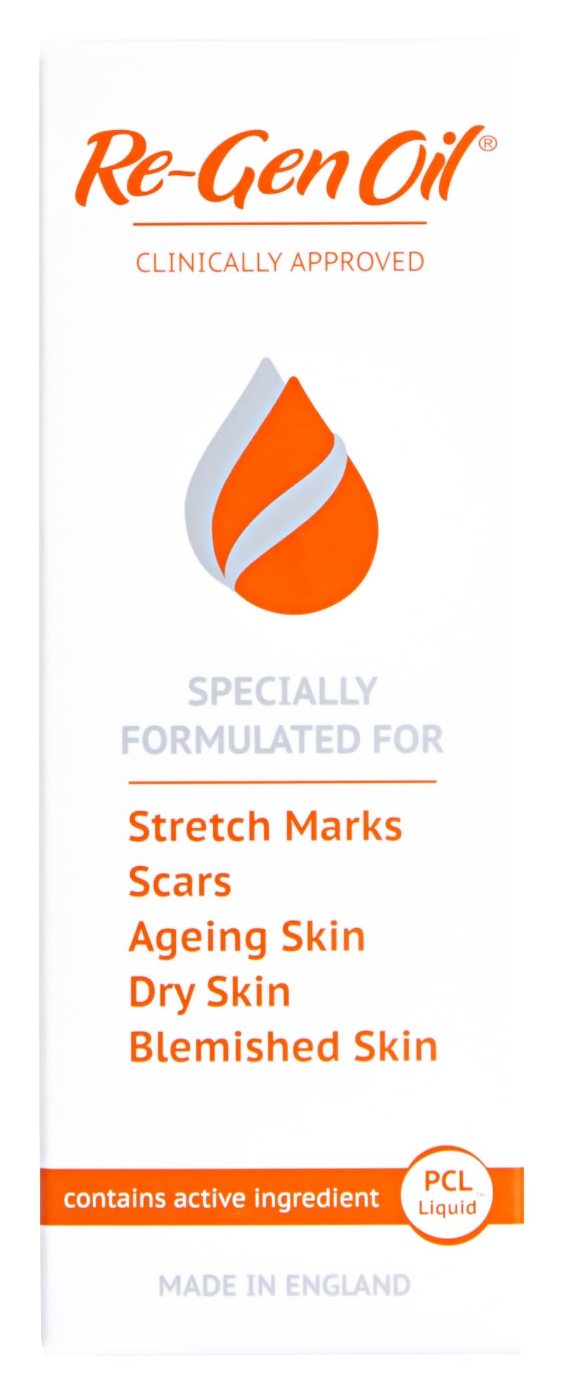 Re Gen Oil Improve the Appearance of Scars, Stretch Marks and Uneven Skin Tone 75ml/2.5oz