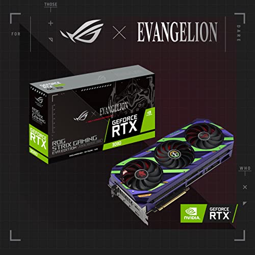 ASUS ROG Strix NVIDIA GeForce RTX 3080 EVA EDITION Gaming Graphics Card (PCIe 4.0, 12GB GDDR6X, HDMI 2.1, DisplayPort 1.4a, Axial-tech Fan Design, 2.9-slot, Super Alloy Power II, GPU Tweak)