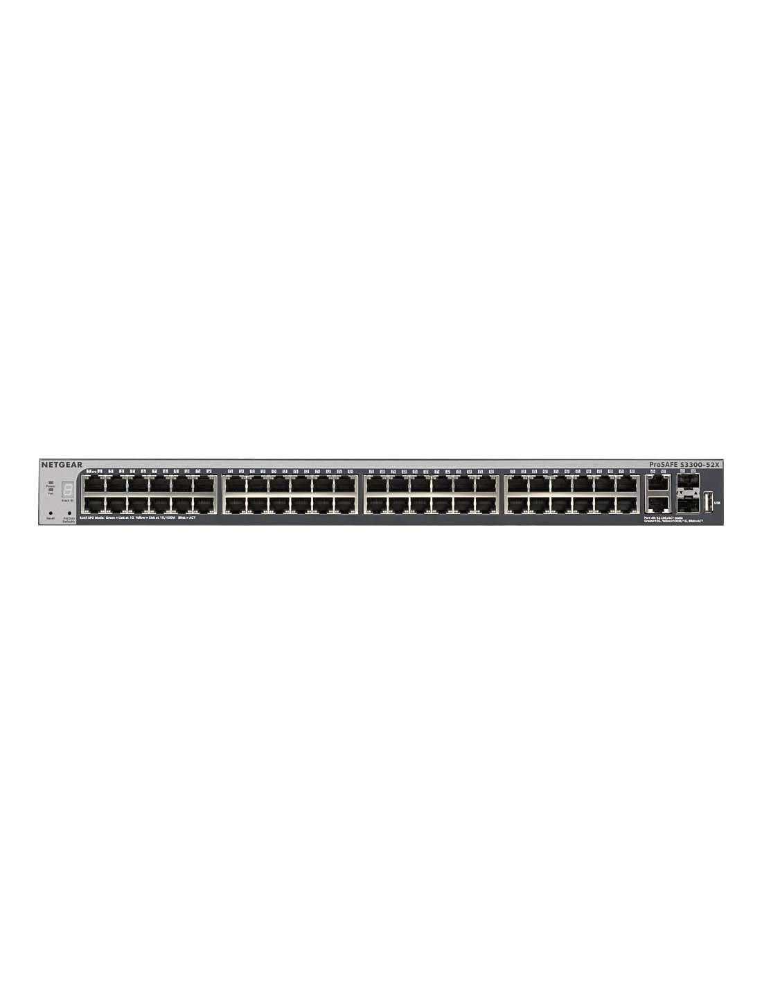 NETGEAR GS752TX-100NES 52-Port Smart Managed Pro Stackable Switch, 48GbE, 2 SFP+, 2 10GBASE-T, ProSAFE Lifetime Protection (GS752TX)