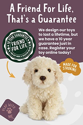 Living Nature Labradoodle Stuffed Animal | Fluffy Dog Animal | Soft Toy for Kids | 10 Inches