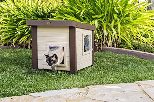 New Age Pet ECTH350 ecoFLEX Albany Outdoor Feral Cat House, Multicolor