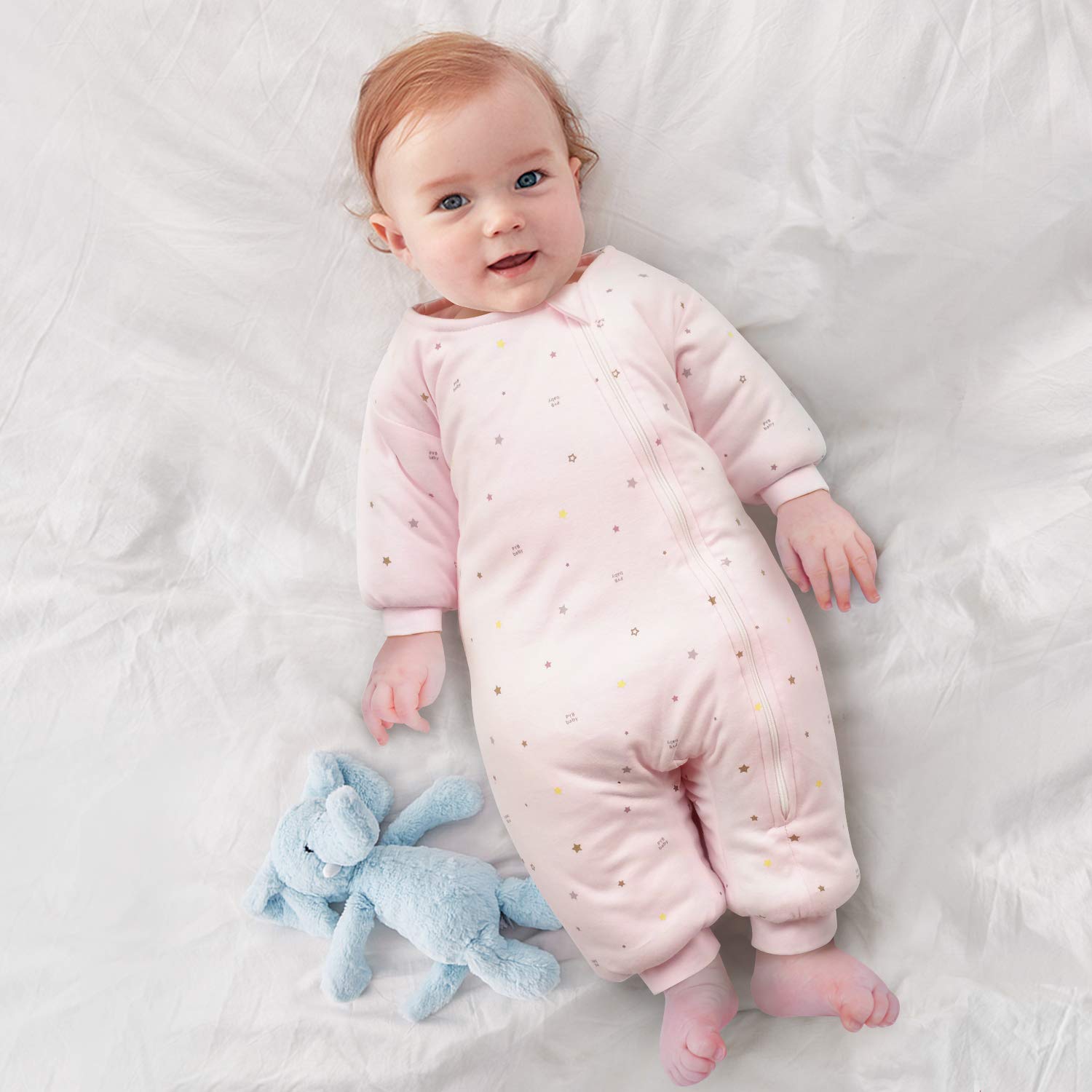 BBTKCARE Sleep Sack - Cotton Wearable Blanket,Warm Baby Pajamas for Toddler 3-6 Month-Pink