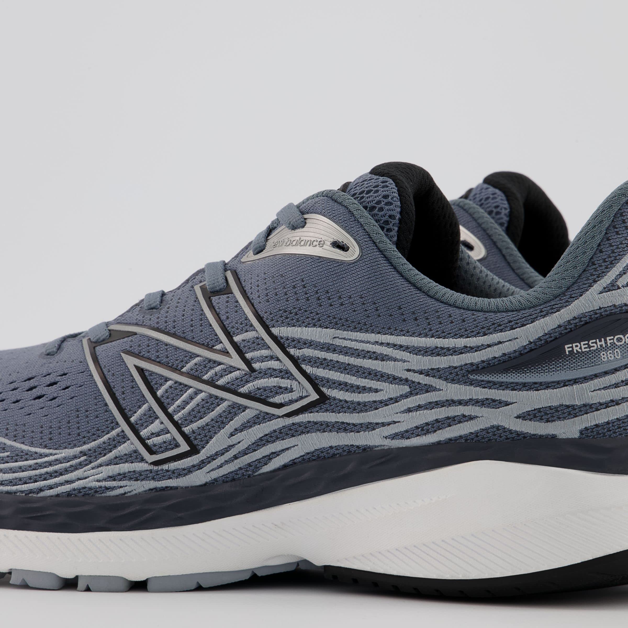 New Balance Men's Fresh Foam X 860 V12 Running Shoe, Ocean Grey/Light Slate/Black, 10.5