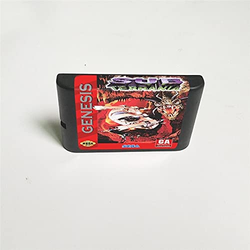 Lksya Sub-Terrania - USA Cover With Retail Box 16 Bit MD Game Card for Sega Megadrive Genesis Video Game Console (US EU Shell)