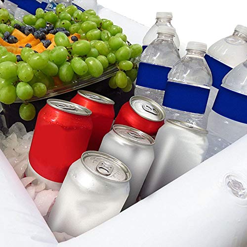 Inflatable Serving Bars Ice Buffet Salad Serving Trays Food Drink Holder Cooler Containers Indoor Outdoor BBQ Picnic Pool Party Supplies Cooler Drain Plug,Ice Tray Food Drink Containers for Summer Par