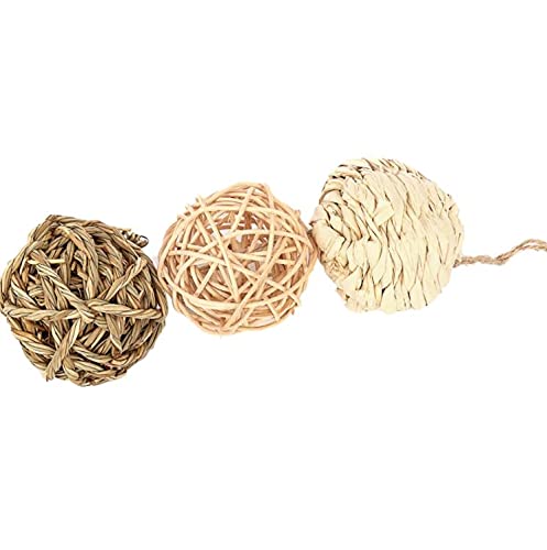 Ware Manufacturing 12 Pack of Natural Ball Small Pet Chew Toys, 3 Inch