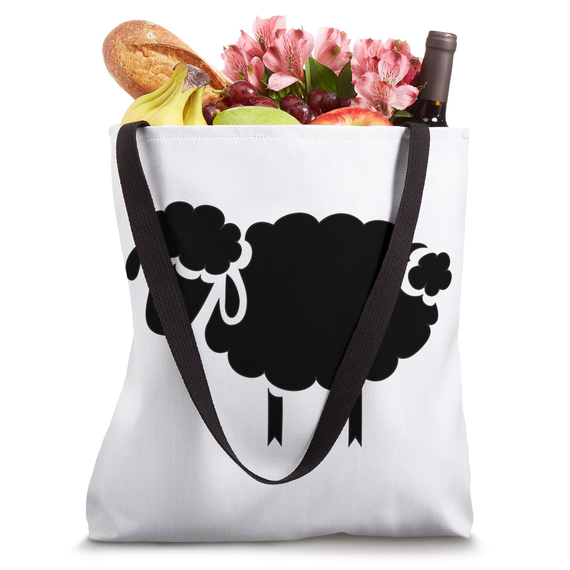 Black Sheep Silhouette Design Tote Bag
