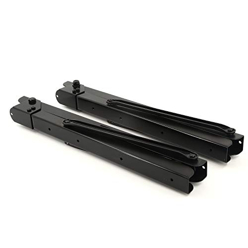 Ultrawall 24 inch Black Sturdy Folding Shelf Brackets, Heavy Duty Adjustable Steel Wall Mounted Collapsible Shelf Bracket, Max Load 550lb