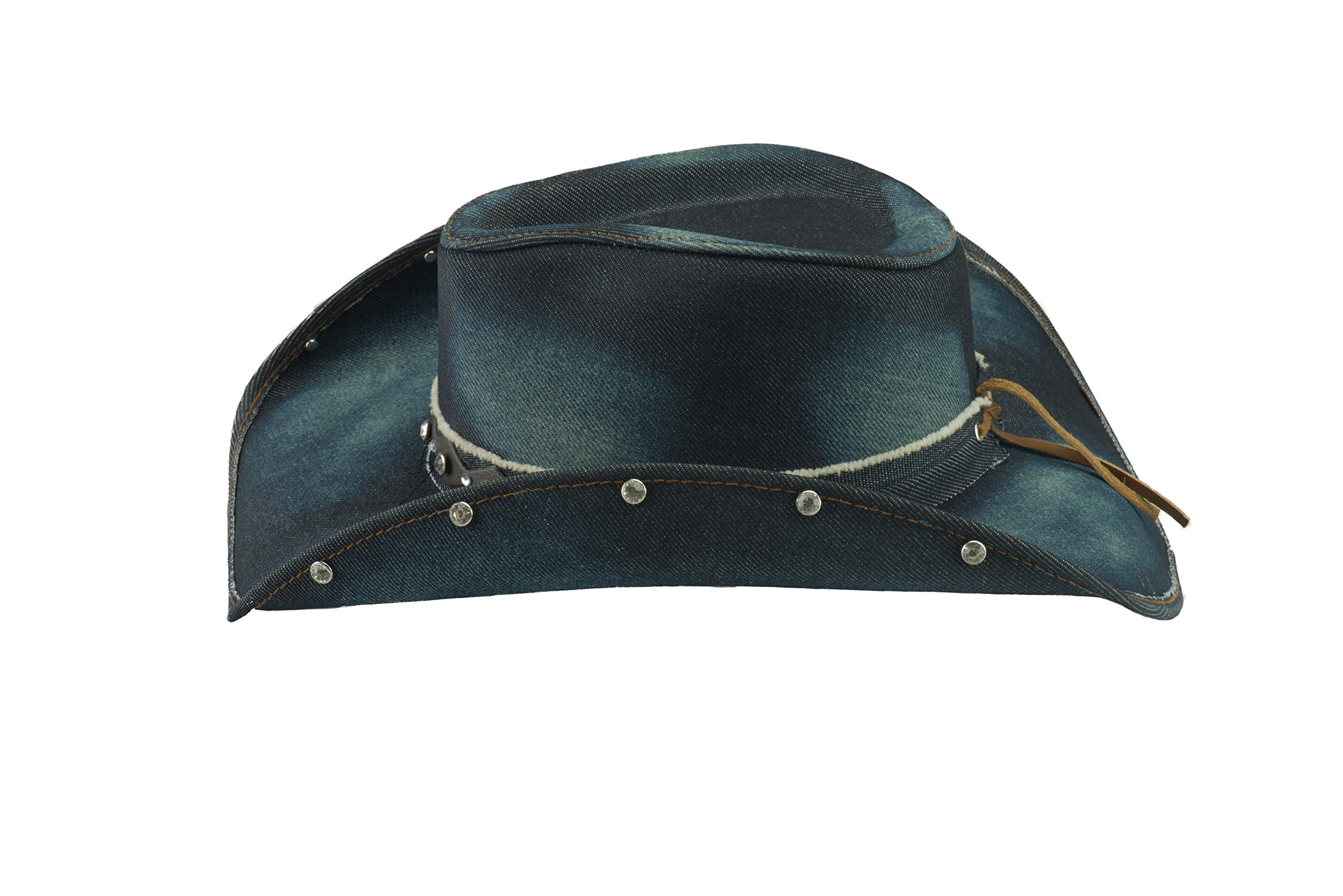 Better Than Yesterday Blue Denim Western Hat Extra Large