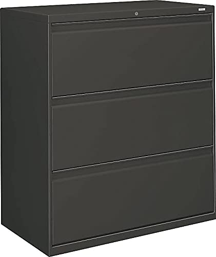 HON 883LS 800 Series Three-Drawer Lateral File, 36w x 19-1/4d x 40-7/8h, Charcoal