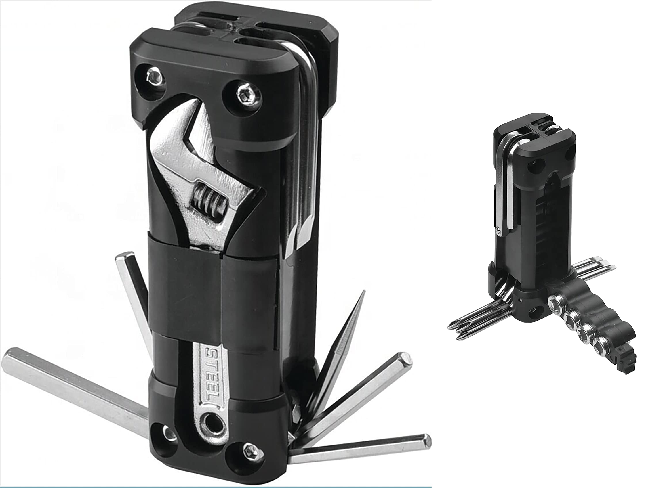 Bike Tools Kit Set - Camping Essentials - Bicycle Fixit Tool Kit - Small Tool Kit Quality Accessories For Adult Bikes - Sturdy And Safe With 16 In 1 Multi Purpose Use