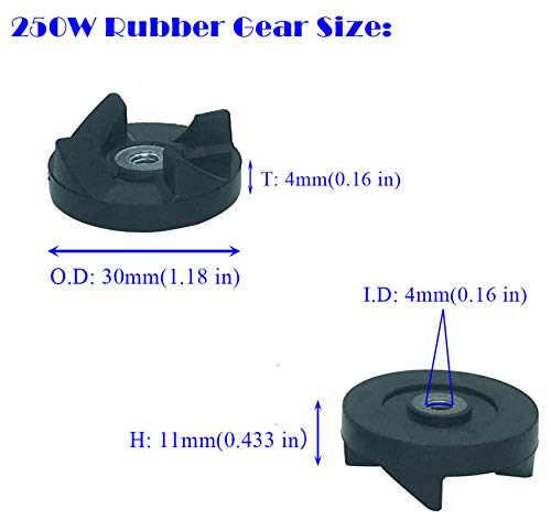 LONYE 250W Base Gear & Blade Gear Replacement Part for Magic Bullet Blender MB1001(Set of 2)