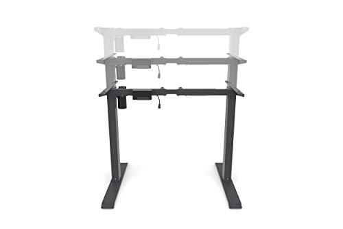 HON Basyx Commercial-Grade Single Motor Electric Height Adjustable, Standing Desk Base, 28" to 47" High, Black