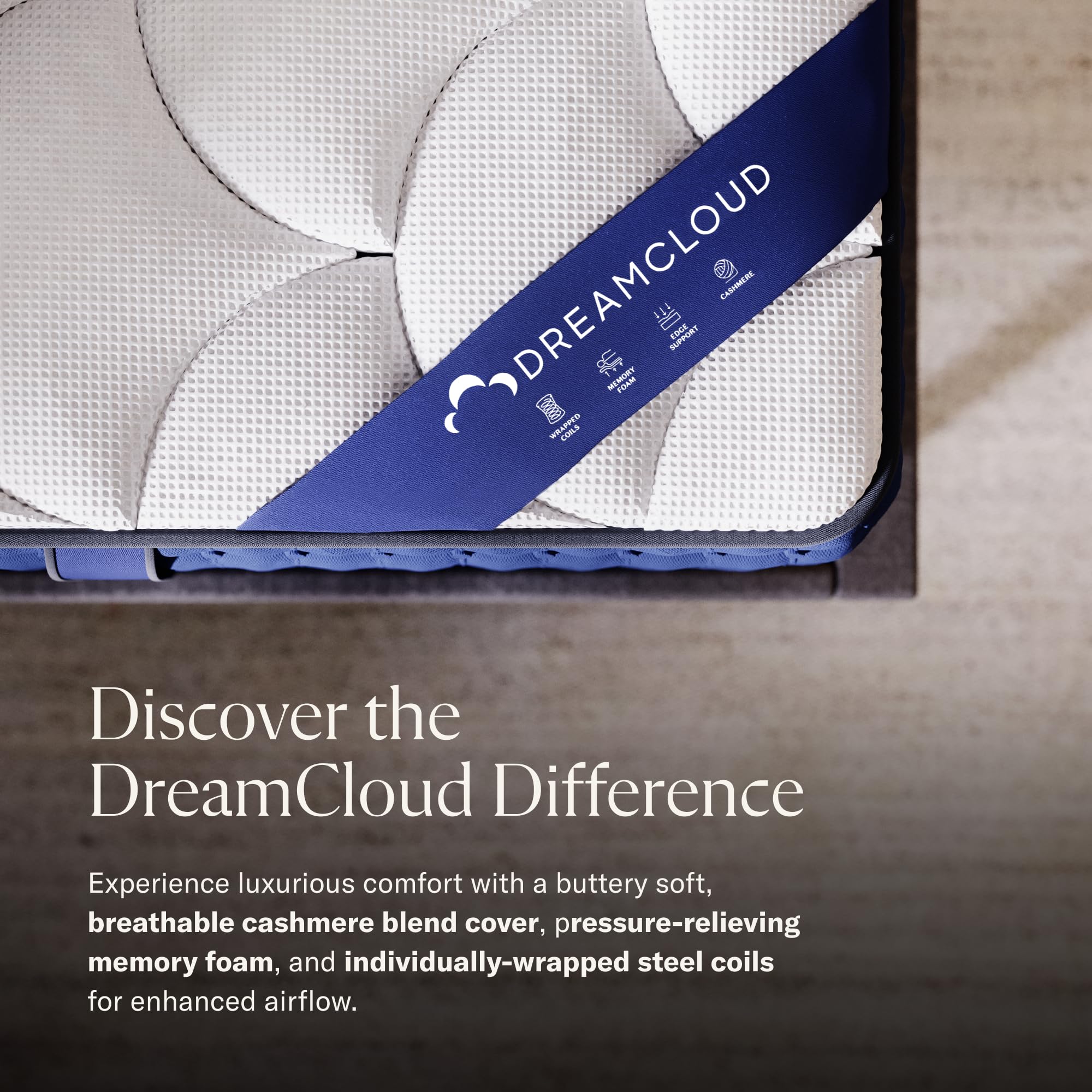 Dream Cloud 14" King Mattress - Luxury Hybrid Gel Memory Foam - 365 Night Trial - 7 Premium Pressure-Relieving Layers CertiPUR-US Certified