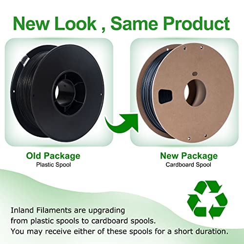 Inland PLA 3D Printer Filament 1.75mm - Dimensional Accuracy +/- 0.03mm - 1kg Cardboard Spool (2.2 lbs) β Fits Most FDM/FFF Printers β Odor Free, Clog Free Filaments - Blue