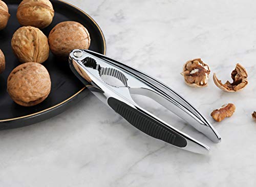 New Star Foodservice 27969 Die Cast Zinc Alloy Lobster Nutcracker Seafood Cracker with Soft Rubber Grips, 6", Silver