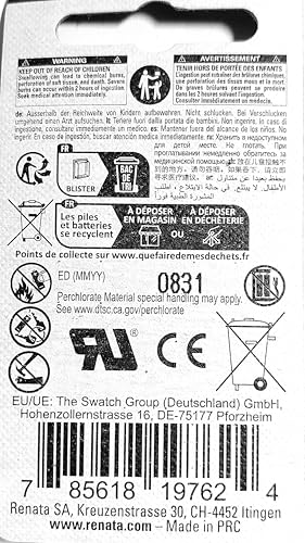 Renata Lithium Battery 3v (CR1025) (Swiss Made)