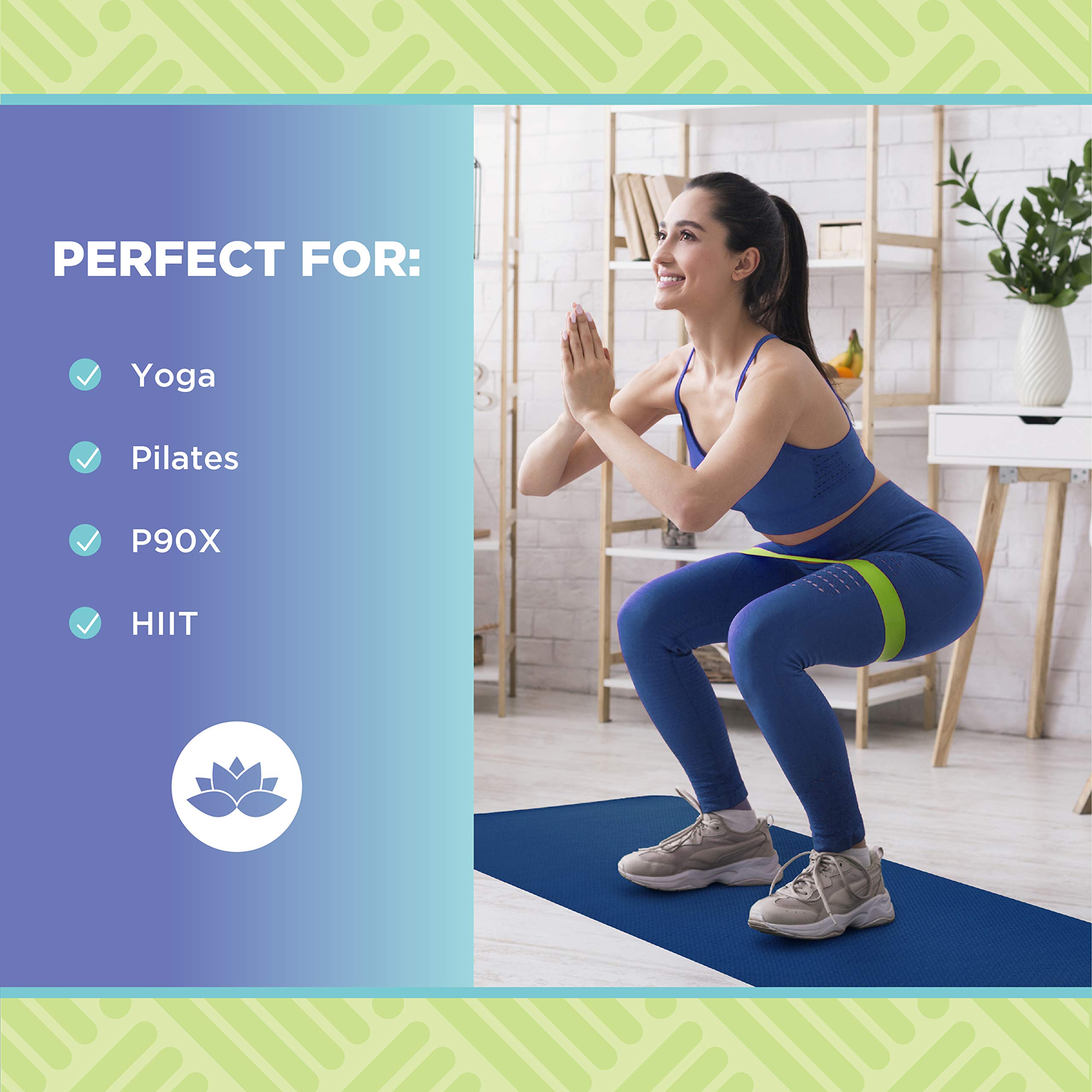 Bean Products Yogi Premium Yoga Mat, Teal | Closed Cell, Non-Skid, Slip Resistant, Double Sided | 4mm Thick (73β L x 24β W) Extra-Long | Non-toxic, SGS Certified | Earth-Friendly Exercise Gym Mat