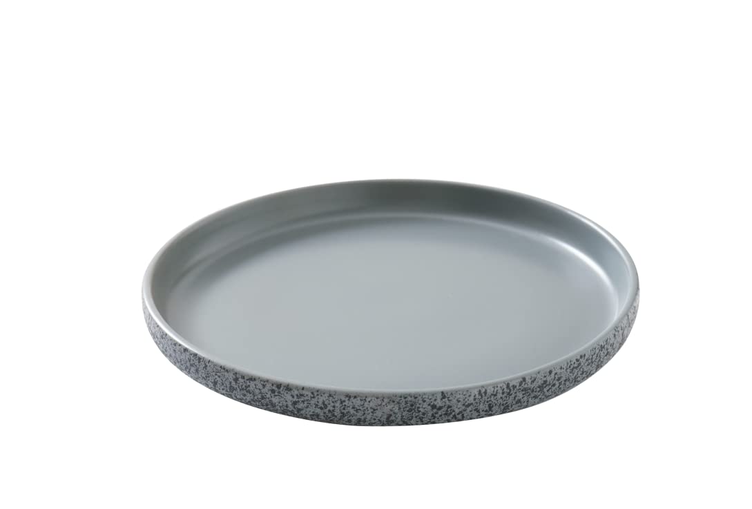 Bestone 16 Piece Round Kitchen Dinnerware Set,Plates and Bowls sets,Dishes, Plates, Bowls, Mugs, Dish Set,Plates and Bowls,Service for 4, Stoneware (round, grey matte)