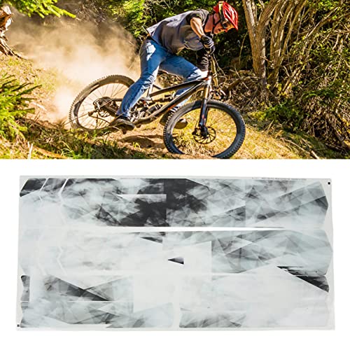 Bicycle Frame Protective Tape, TPU Material 10 Pieces Easy to Use Bicycle Tape No Glue Residue for Mountain and Road Bikes (Patterned)
