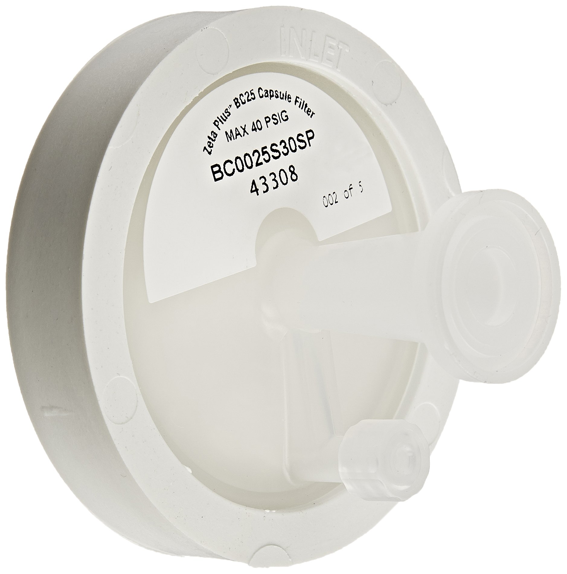 Zeta Plus BC Series Capsule with SP Series Filter Media, 30SP Grade, Luer Connections, 25 cm Squared Depth (Case of 4)