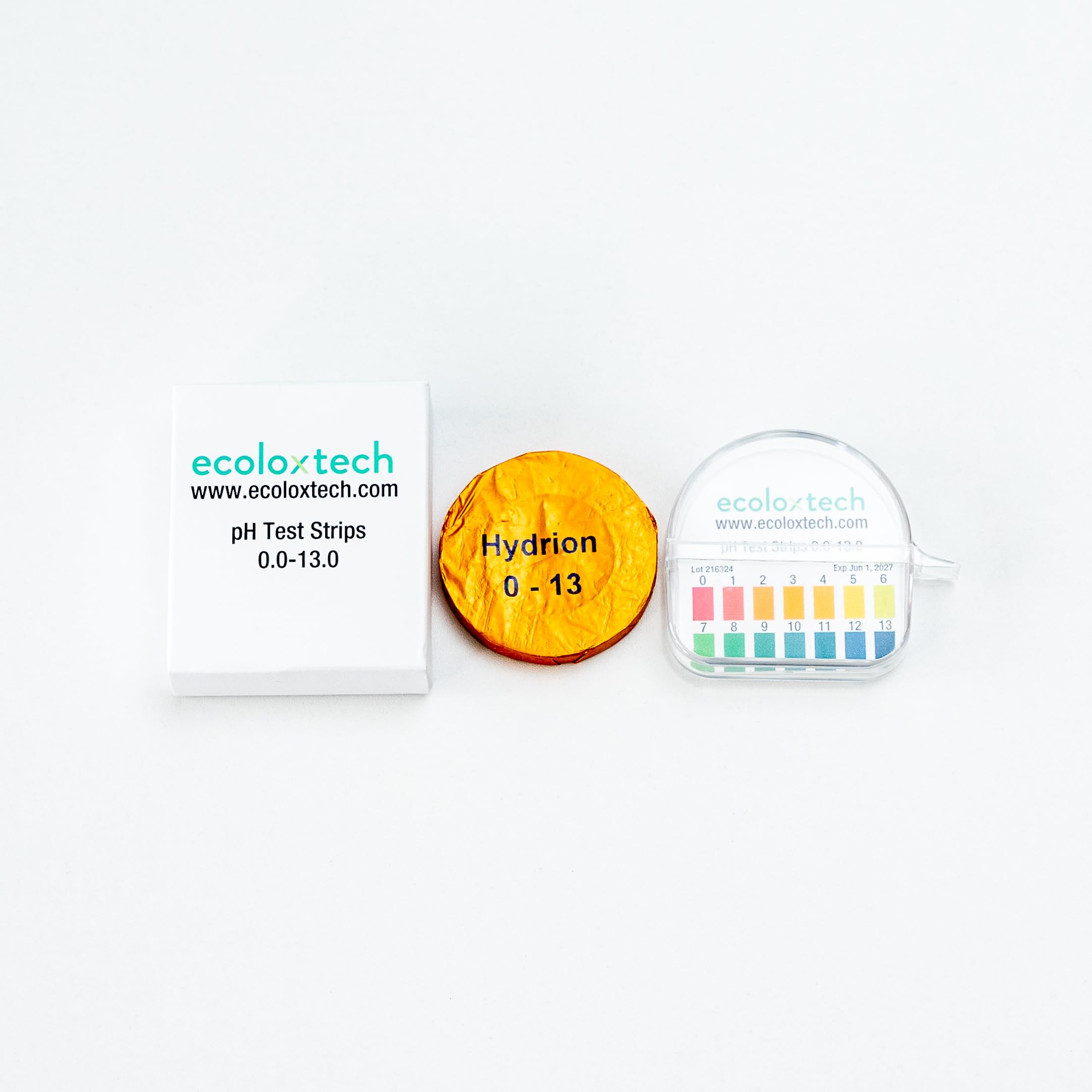 EcoloxTech - Instant Check pH Paper, Wide Range pH Test Strips [0.0-13.0] for EcoOne Systems Water Testing Kit, Water Quality Tester, pH Tester for Water 125 Strips for Home, Restaurant, and Lab Use
