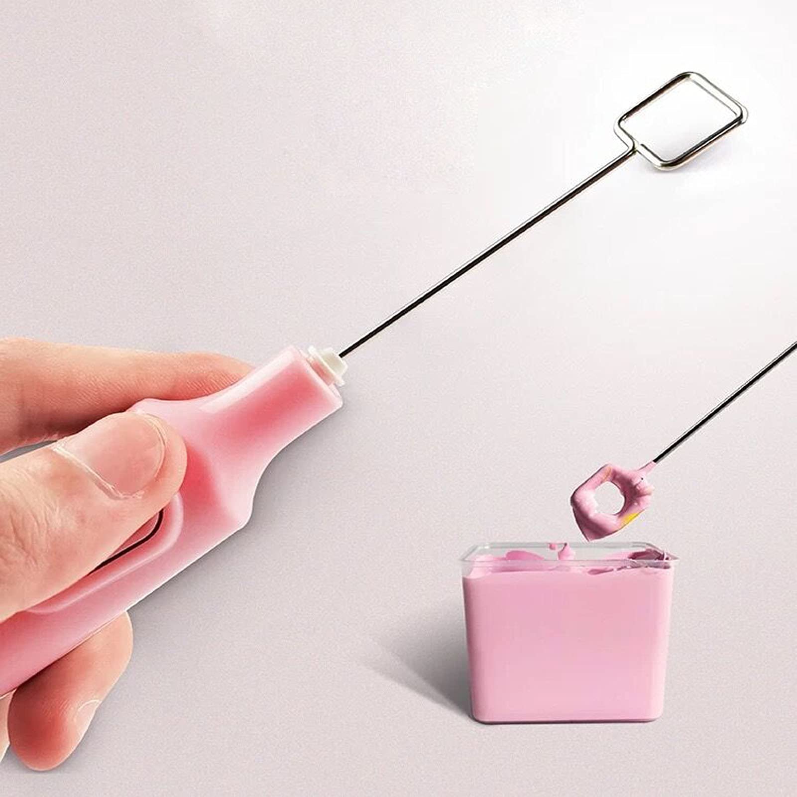 bc Epoxy Resin Stirrer for Crafts Tumbler, Replaceable Electric Tumbler Mixer, Hand held Battery Operated Epoxy Mixing Stick Apply to Making DIY Glitter Tumbler Cups, Two Replacement Mixing Head