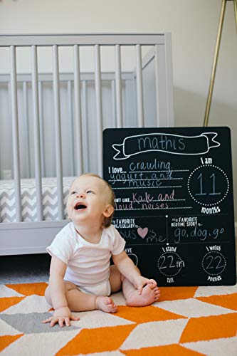 Pearhead Baby Milestone Chalkboard, Monthly Milestone Baby Photo Prop Board, Gender-Neutral