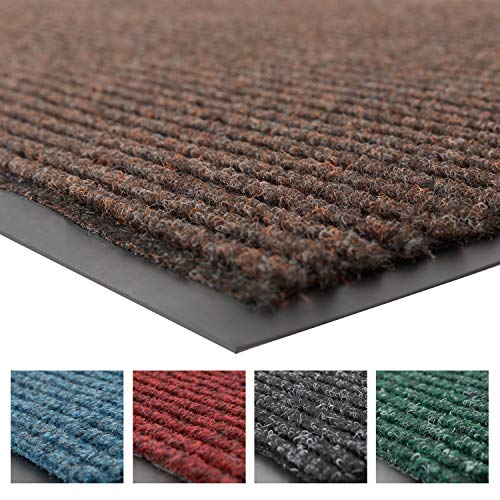 Notrax 109 Brush Step Carpeted Entrance Mat for Home or Office, 3' X 5', Brown, 109S0035BR
