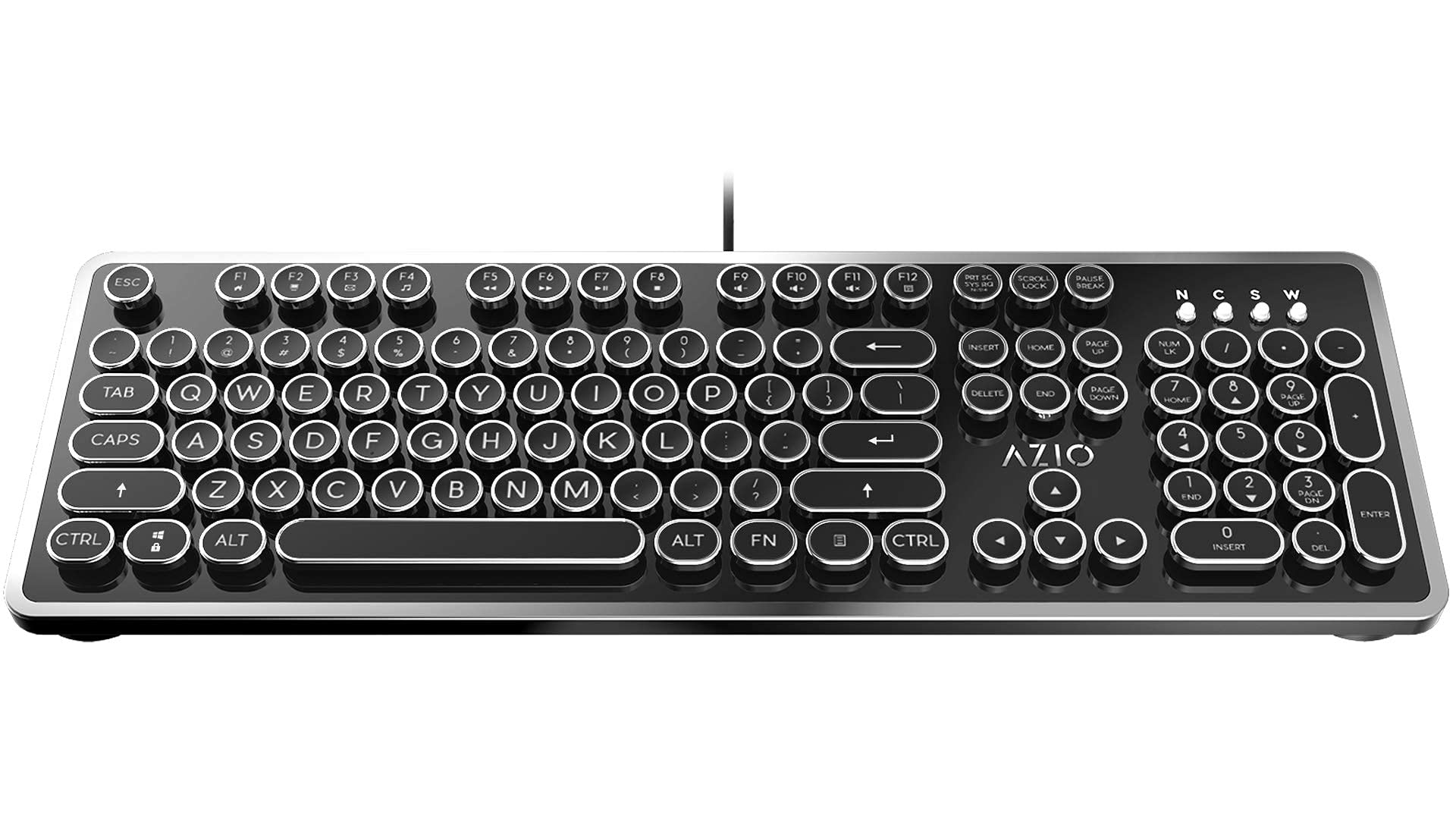 Azio Retro - USB Mechanical Keyboard (Blue Switch) (Renewed)