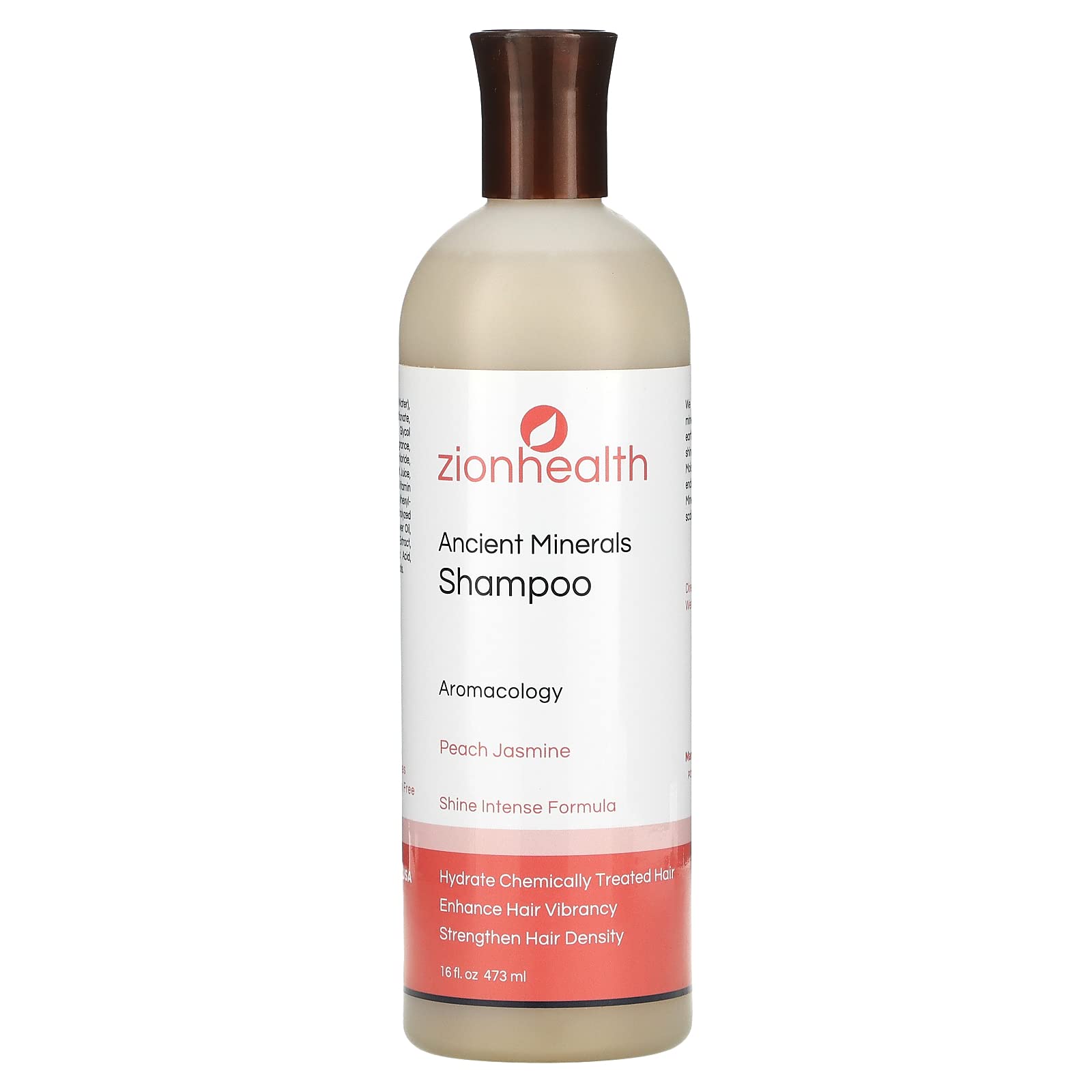 Zion Health Adama Ancient Minerals Peach Jasmine Shampoo 16 Fluid Ounce