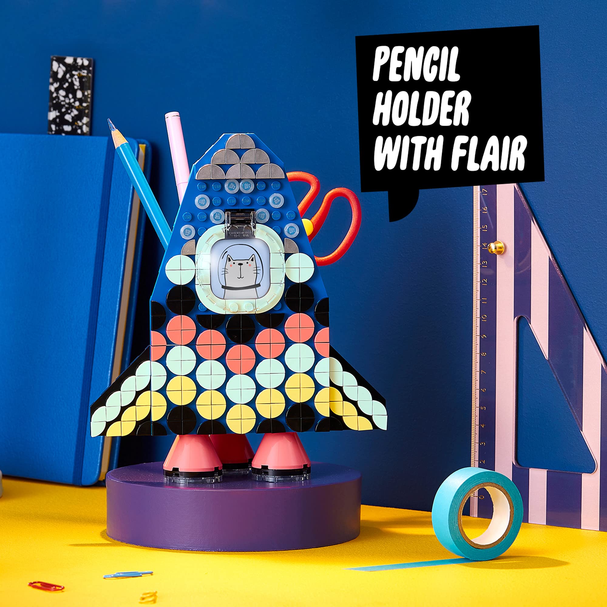 LEGO DOTS Pencil Holder 41936 DIY Craft Decoration Kit; Makes a Great Creative Gift for Kids; New 2021 (321 Pieces)