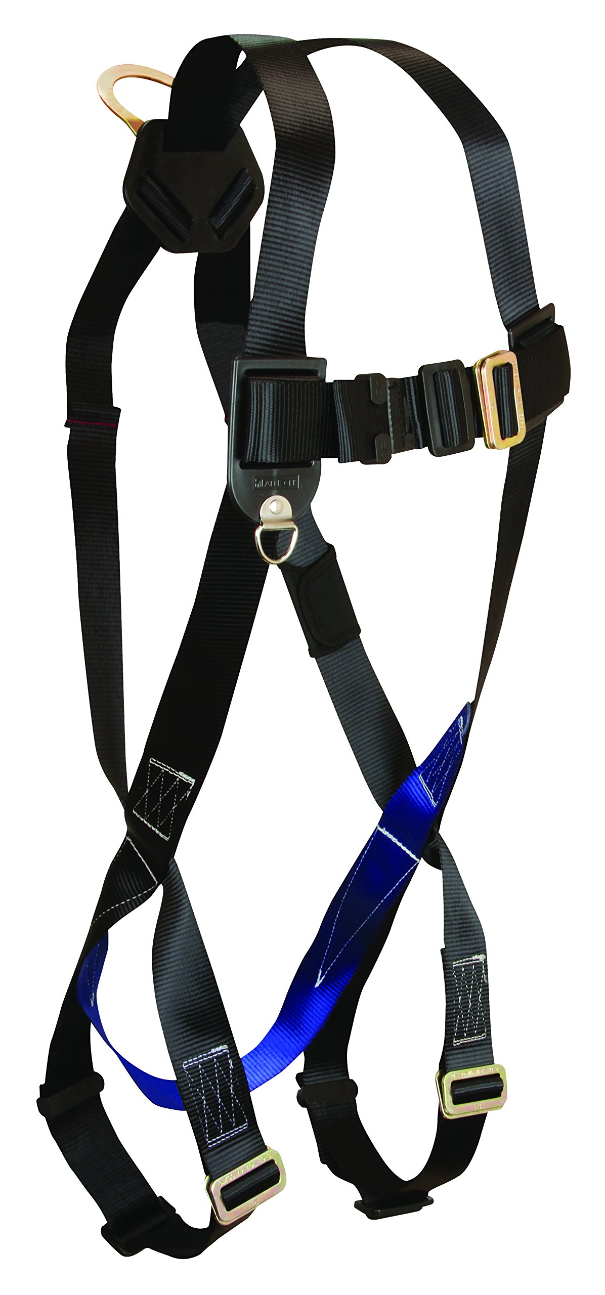 FallTech 7007 FT Basic Full Body Harness with 1 D-Ring and Mating Buckle Leg Straps, Universal Fit