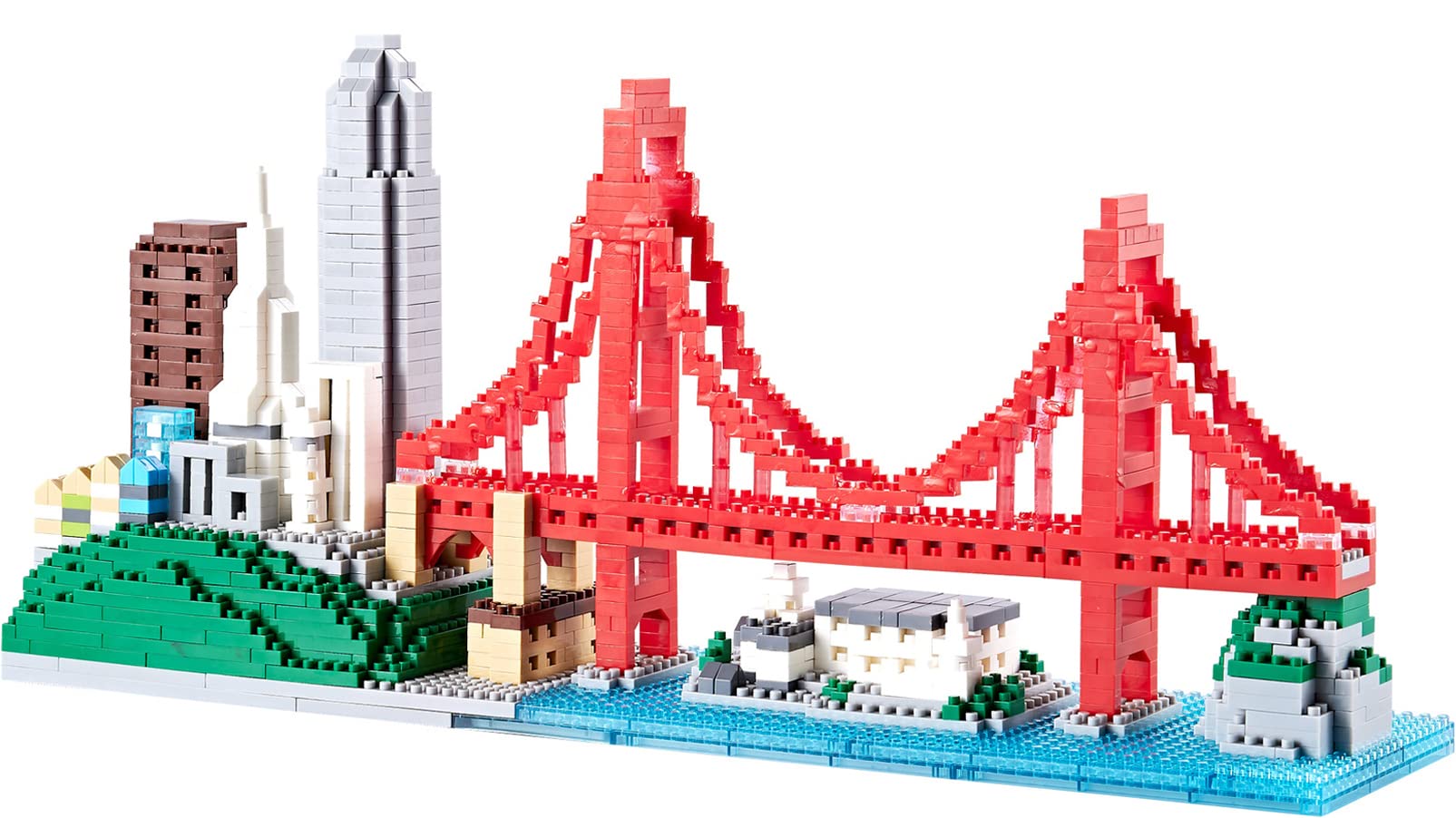 BIDIUTOY Architecture Skyline Collection, San Francisco Building Sets, San Francisco Architectural Landmarks Model Kit, Bricks Toys-with 1610 Pieces Micro Mini Blocks
