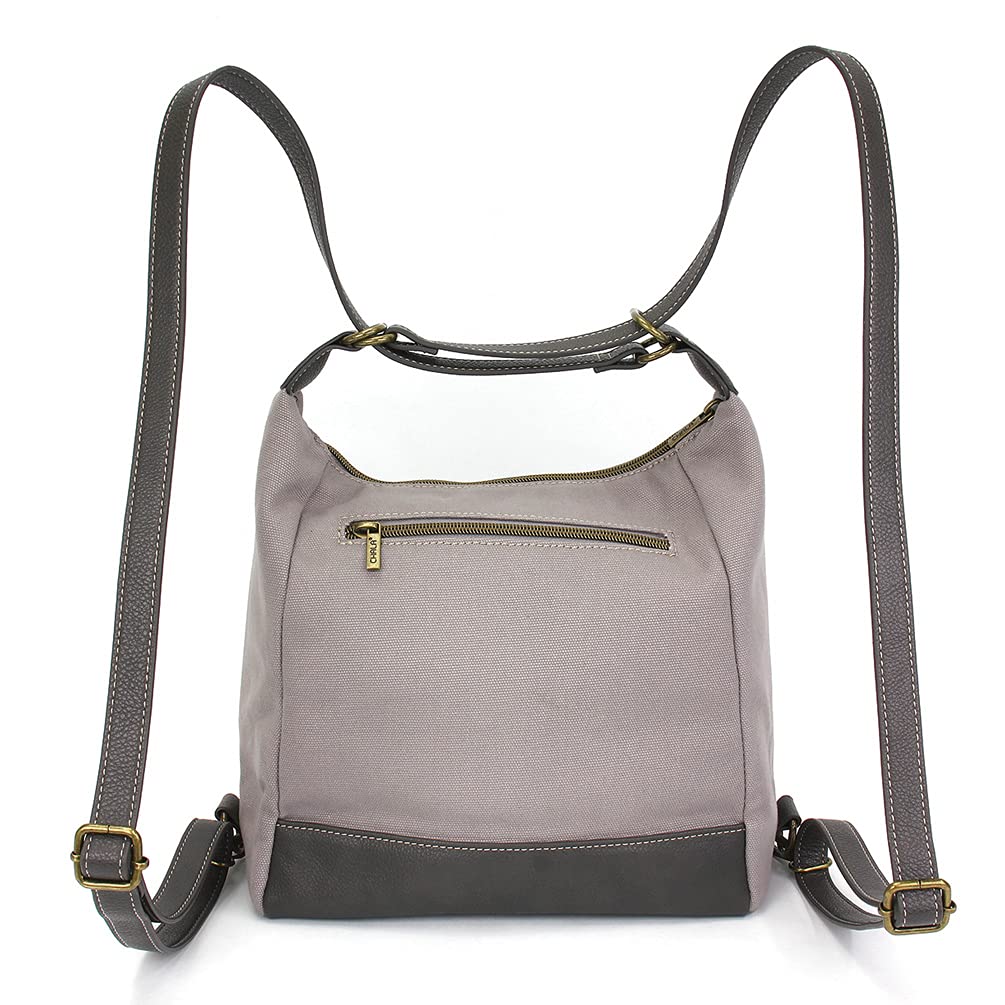 Retro Convertible Purse - Charms Paw+LOVE - Gray
