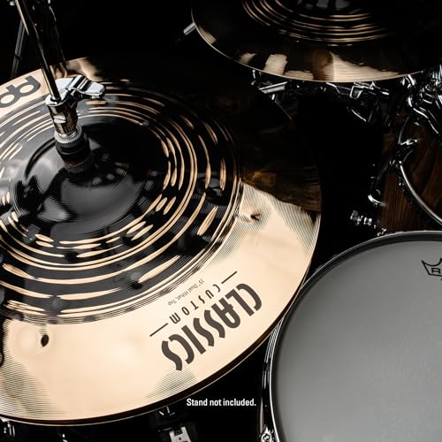 Meinl Cymbals Classics Custom Dual 15" Hihat Cymbal Pair for Drum Set, Dark/Brilliant — Made in Germany — B12 Bronze, 2-Year Warranty, (CC15DUH)