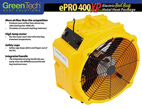 Hotel Portable Electric Bed Bug Sanitation Heater | Professional-Grade | Heat Treatment System and Equipment | Get Rid of Bugs | 26,212 BTU | ePro 600 PTAC Hotel Bundle Package for 600 Sq Foot Room