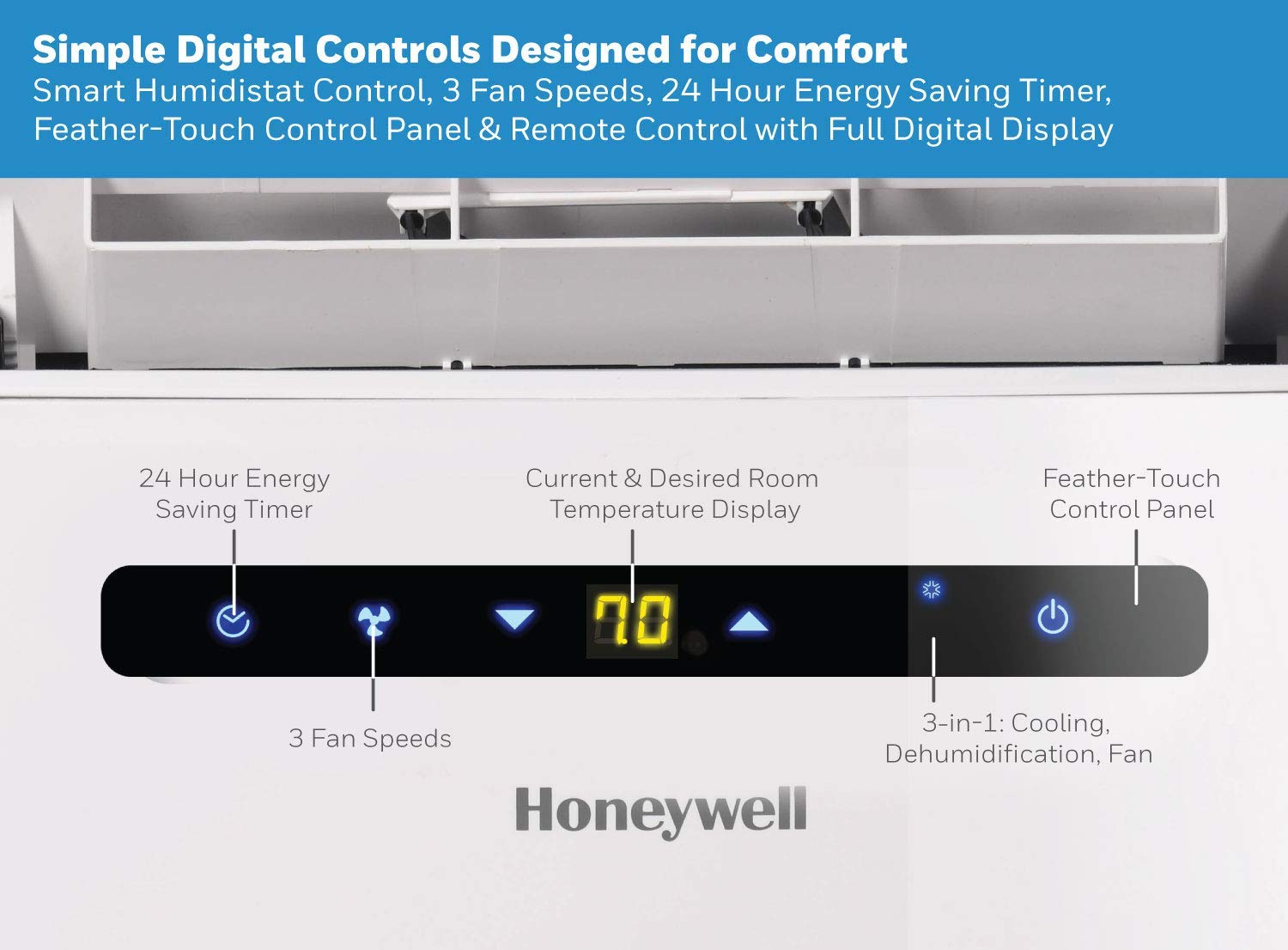 Honeywell Home MN10CESWW Environmental Appliance, Rooms Up To 350-450 Sq. Ft, White