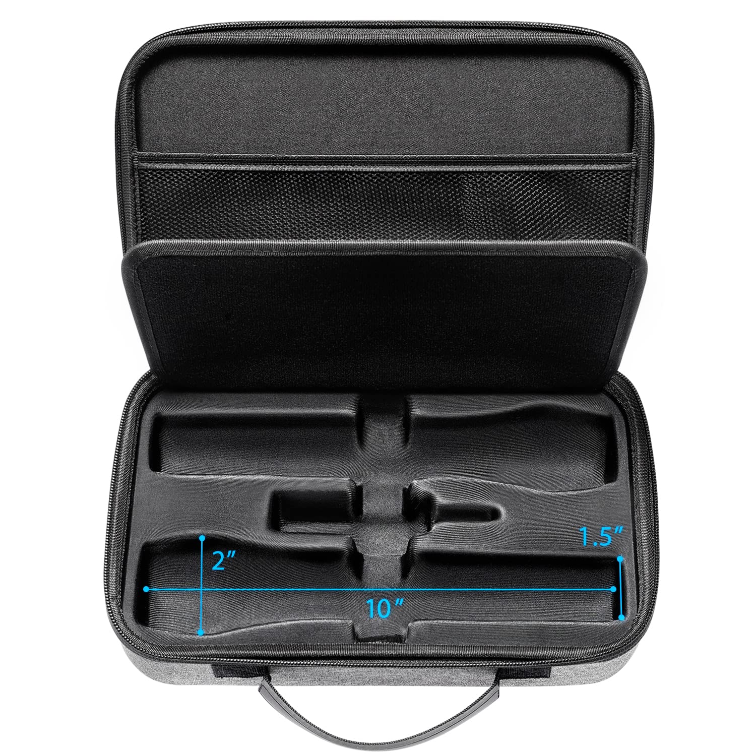 Bietrun Wireless Microphone Portable Storage Case WXM02 WXM04 WXM19 WXM21, Dual Mic Bag with EVA Hard Shell Exterior, Case Only, for travel outing handheld
