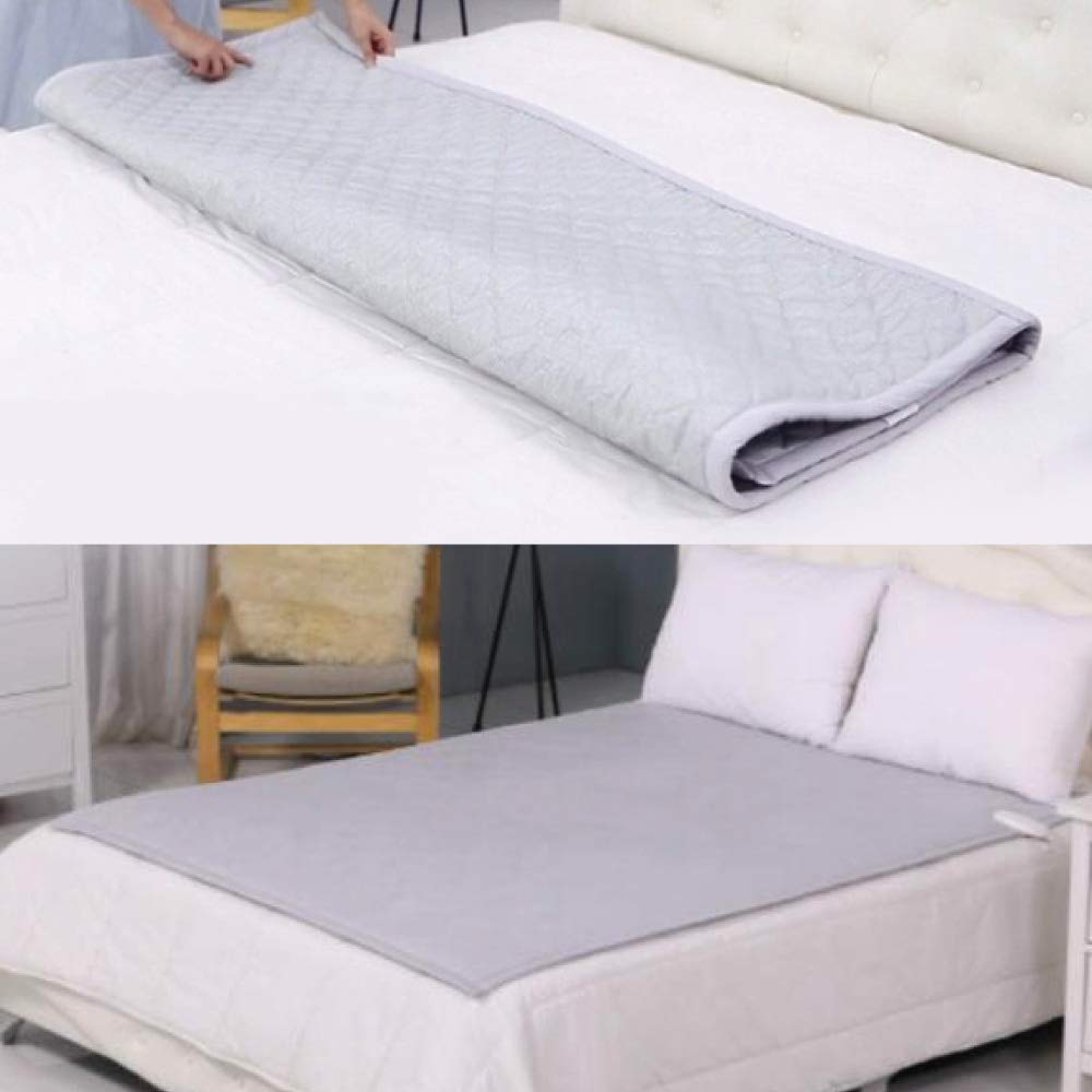 ILWOUL Heated Mattress Pad Large Washable Electric Heating Pad Mat Mattress. Auto 15 Hours Shut Off, Anti-Electrical Radiation, 100% Cotton Material, UL Listed (Double 55" x 70")