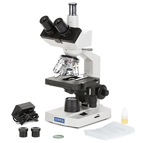 OMAX - 40X-2500X LED Digital Trinocular Lab Compound Microscope with USB Camera and Mechanical Stage - M83EZ-C03S