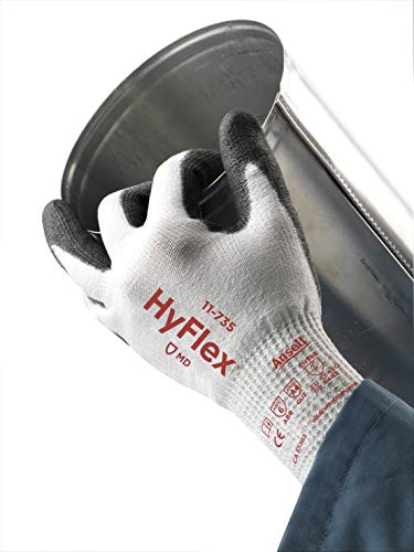 HyFlex 11-735 Cut Protection Gloves -Medium Duty, High Cut Resistance, Size X Large (pack of 12)
