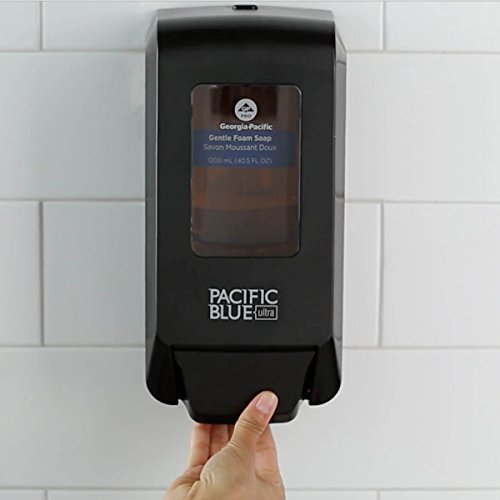 Georgia-Pacific (5305714) Pacific Blue Ultra Manual Push Soap Dispenser with Gentle Foam Hand Soap Refill Starter Kit