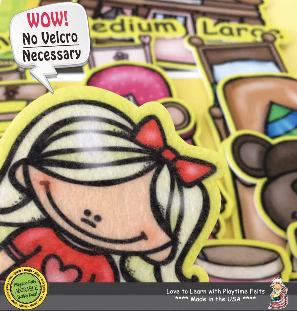 Goldilocks and Three Bears Felt Story Set | 19 PRECUT & Ready to Play Colorful & Durable Felt Pieces for Toddlers, Preschool & Kindergarten | Reusable Felt Board Stories
