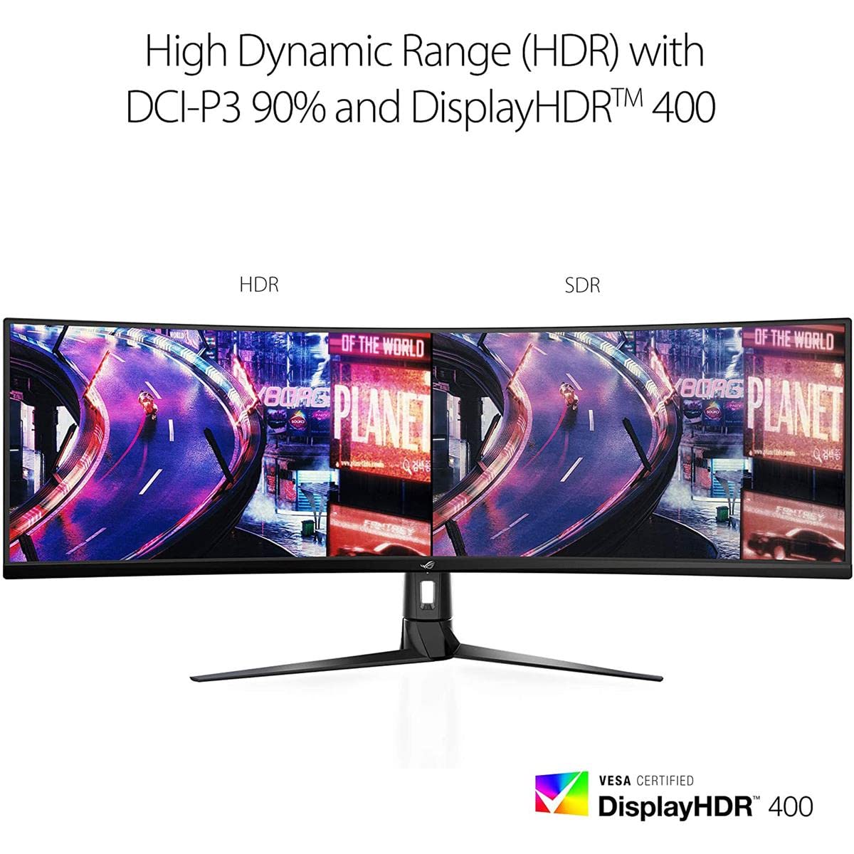 Asus ROG Strix XG49VQ 49” Curved Gaming FreeSync Monitor 144Hz Dual Full HD HDR Eye Care with DP HDMI Black